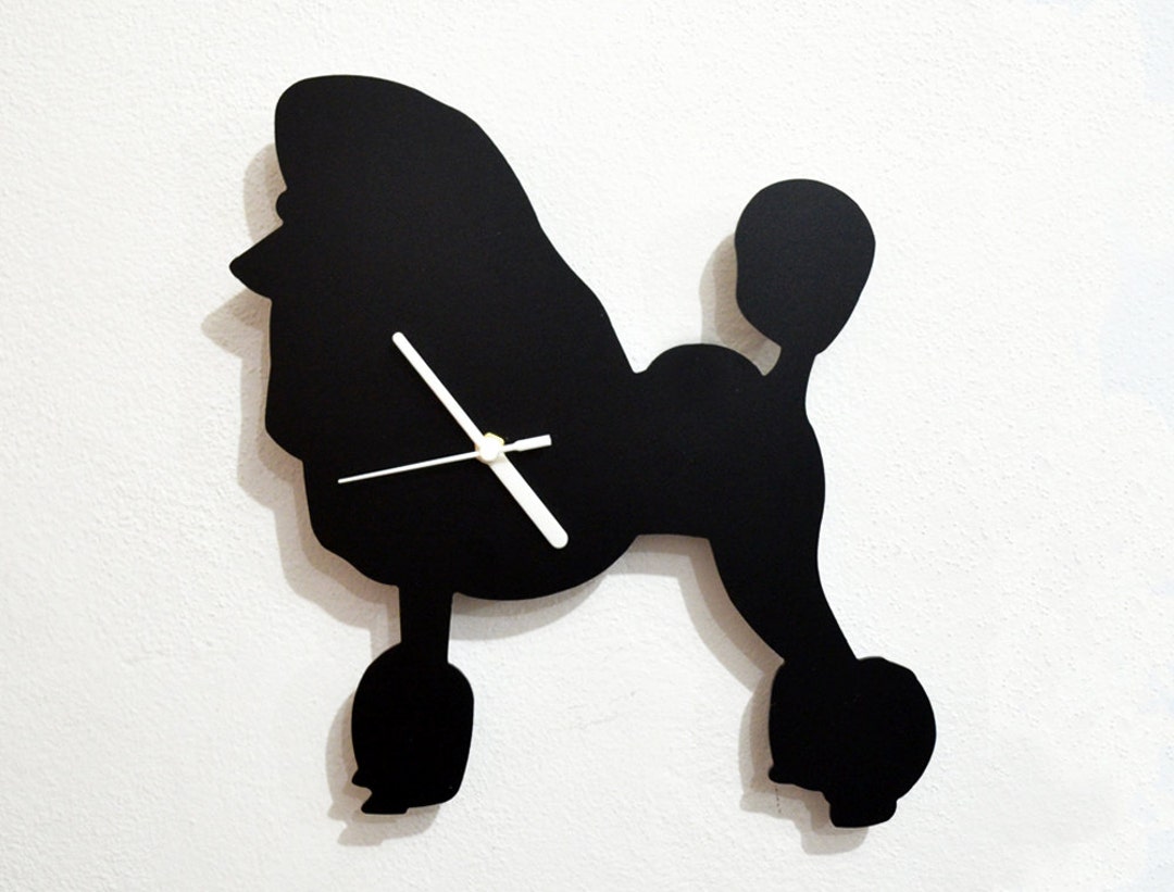 Poodle Dog - Wall Clock Silhouette - Etsy