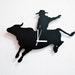 Rodeo Bull Riding Silhouette Wall Clock - Etsy