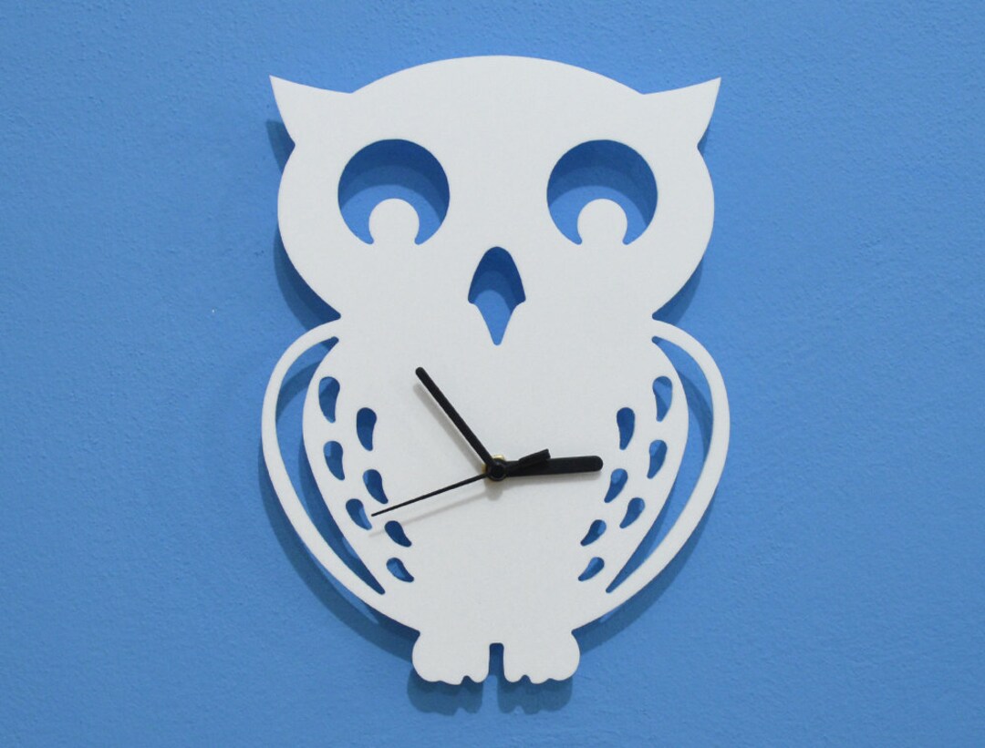 Owl Kids Cartoon Silhouette - Wall Clock - Etsy