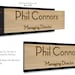 Office Door Name Plate Natural Plywood Slide Plate Custom - Etsy