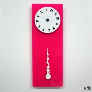 Stable Hand, Rotating Numbers - Pink Wall Clock - Etsy