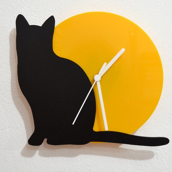 Cat Wall Clock - Etsy