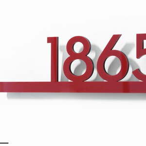 Modern House Numbers - Dark Red With Black Acrylic - Contemporary Home ...