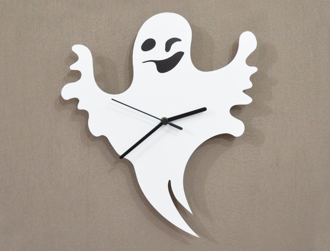 Halloween Cute Ghost Silhouette - Wall Clock - Etsy