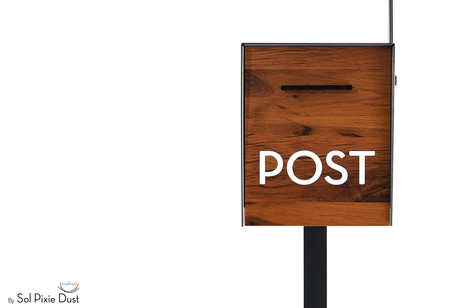 Contemporary Post Mounted Mailbox With 12V LED Light & Light Sensor ...