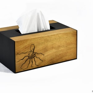 Tissue Box Cover - Rectangular Holder - Wooden Engraved Box ...