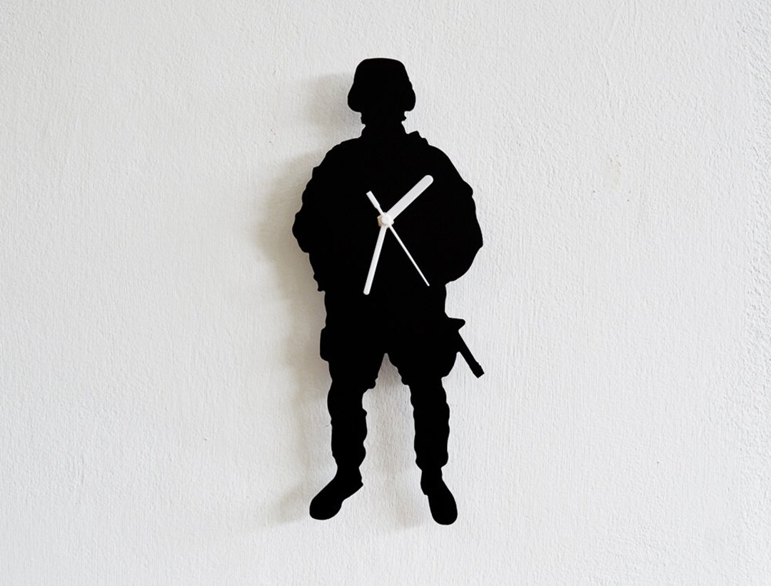 US Army Soldier Silhouette - Wall Clock - Etsy