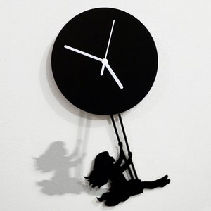 Swinging Girl - Wall Clock With Pendulum - Wall Clock Unique - Wall ...
