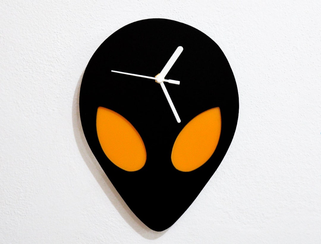 Extraterestrial Alien Silhouette - Wall Clock - Etsy