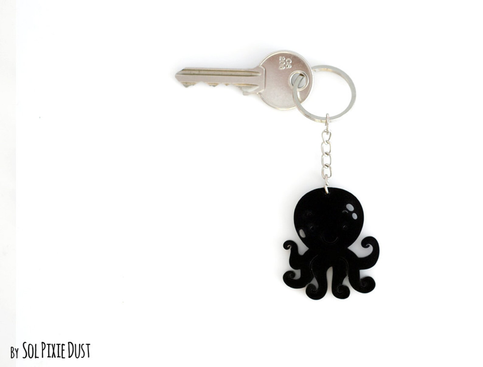 Keyring Octopus Kids Cartoon Silhouette | Etsy