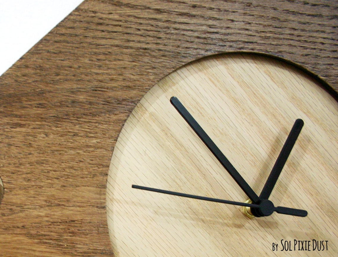 Wooden Simply Rhombus Wood Wall Clock - Etsy