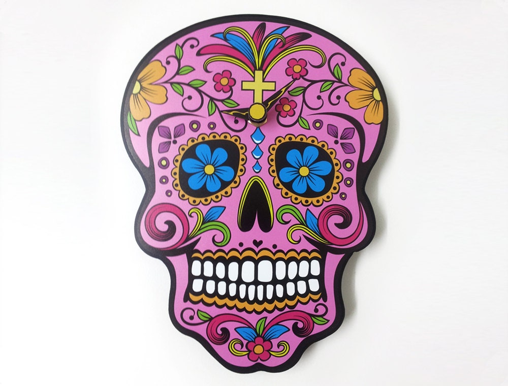 Pink Sugar Skull Day of the Dead Dia de Los Muertos | Etsy