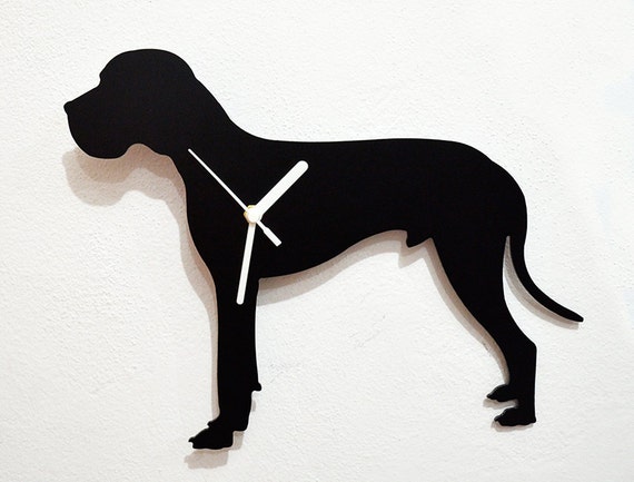 Great Dane Dog Wall Clock Silhouette - Etsy