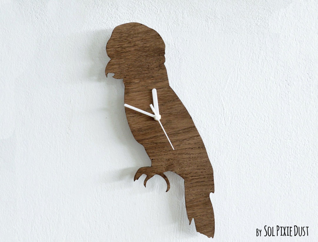 Parrot - Wooden Wall Clock - Etsy