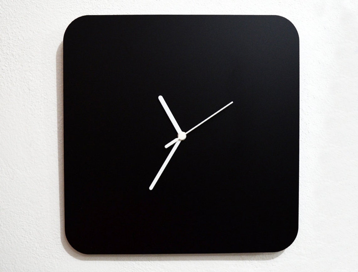Simply Black Wall Clock - Etsy