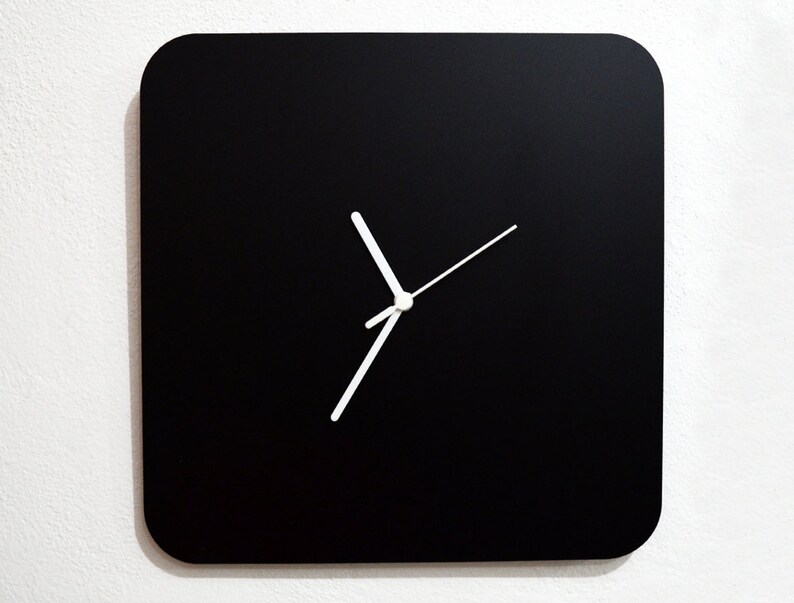 Simply Black Wall Clock | Etsy