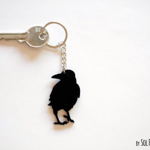 Keychain - Crow Corvus Silhouette - Etsy