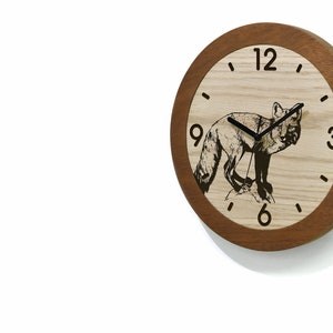 Wooden Round Clock Face - Laser Engraved - Simple Solid Wood Clock ...