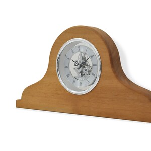 Wooden Mantel Clock - Shelf Clock - Skeleton Clock Face - Solid Iroko ...