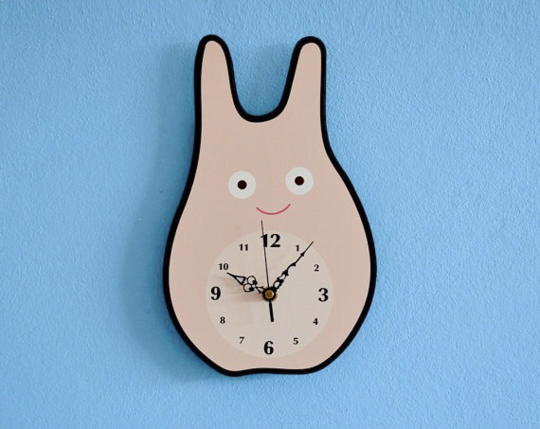 Cute Little Bunny Cartoon - Wall Clock - Etsy