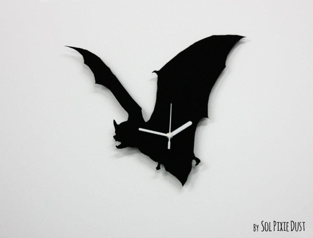 Vampire Bat Silhouette - Wall Clock - Etsy
