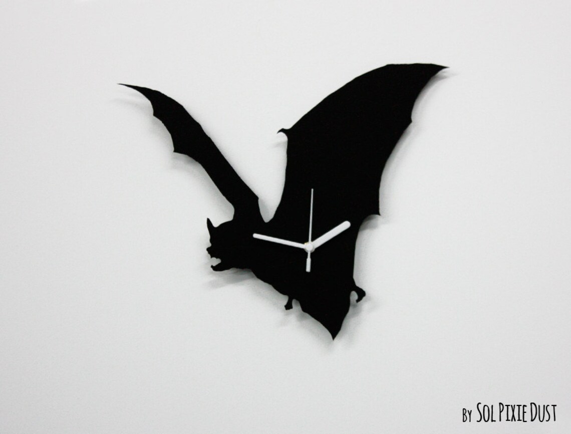 Vampire Bat Silhouette Wall Clock | Etsy