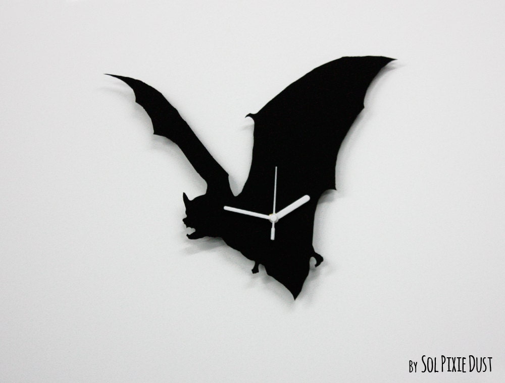 Vampire Bat Silhouette Wall Clock | Etsy
