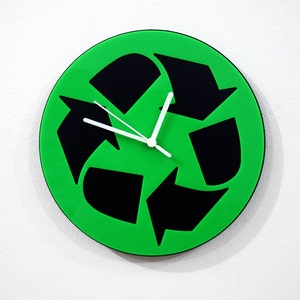 Recycle Green Wall Clock - Wall Clock - Etsy