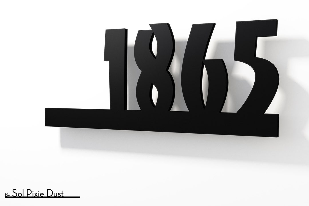 Rhythm Modern House Numbers - Black With Black Acrylic - Contemporary ...