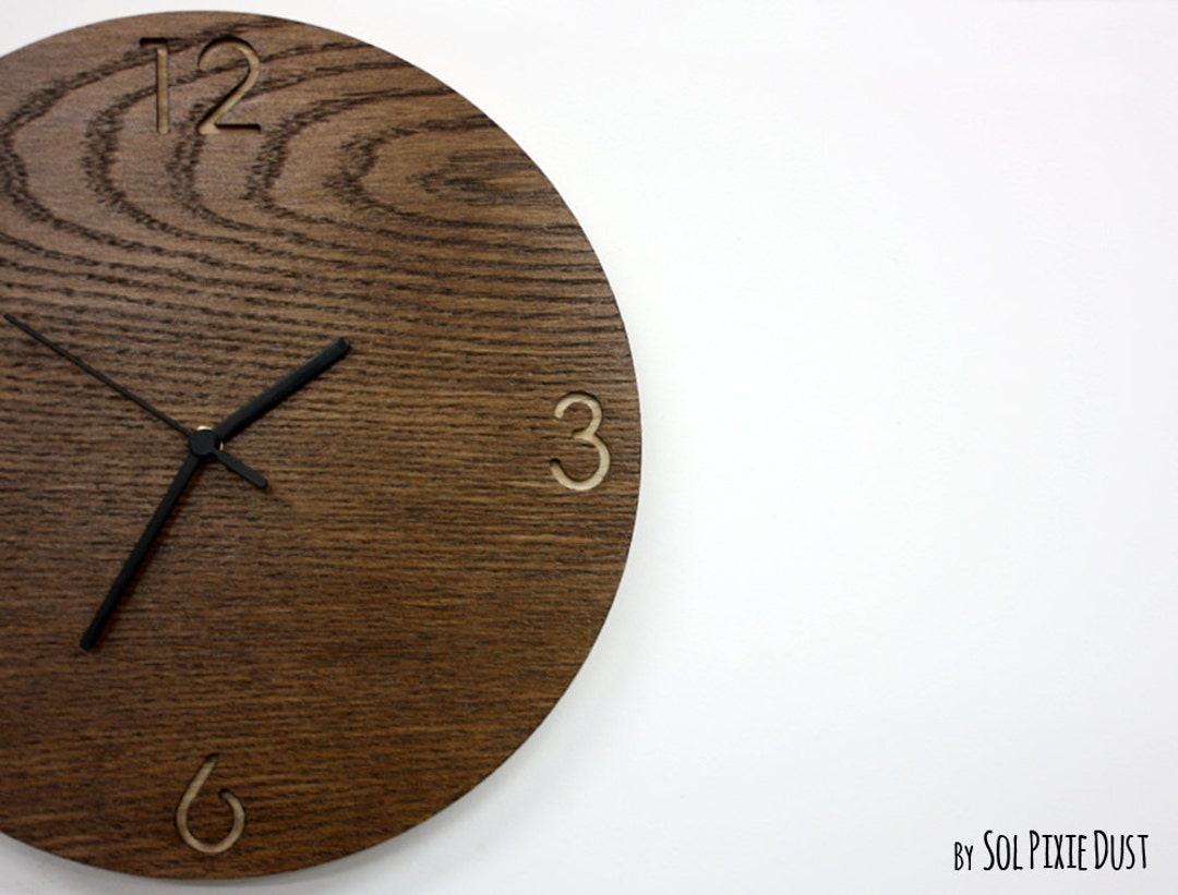 Wooden Circle With Numbers - Wooden Wall Clock - Etsy