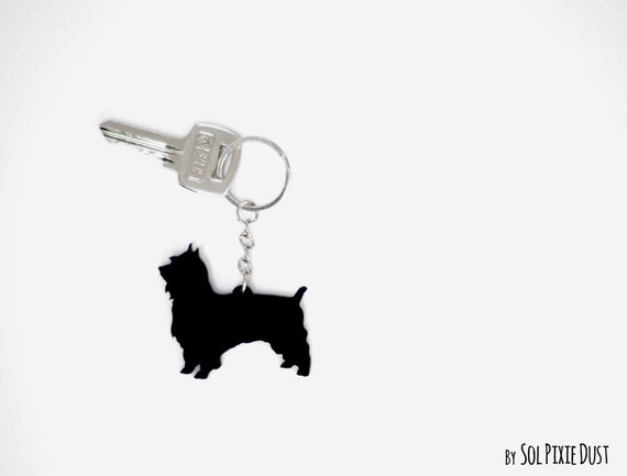 Silky Terrier Keychain Silhouette | Etsy
