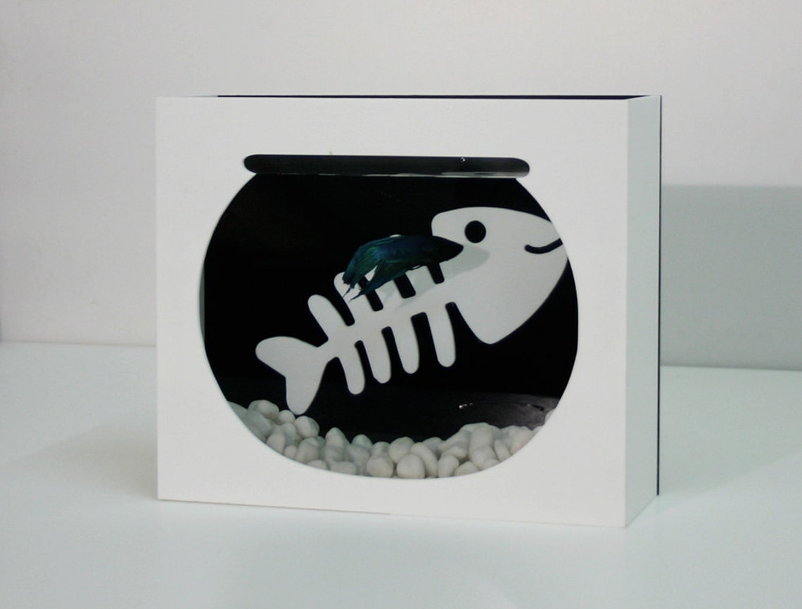 Modern Betta Fish Tank Aquarium Desktop Aquarium or Wall - Etsy