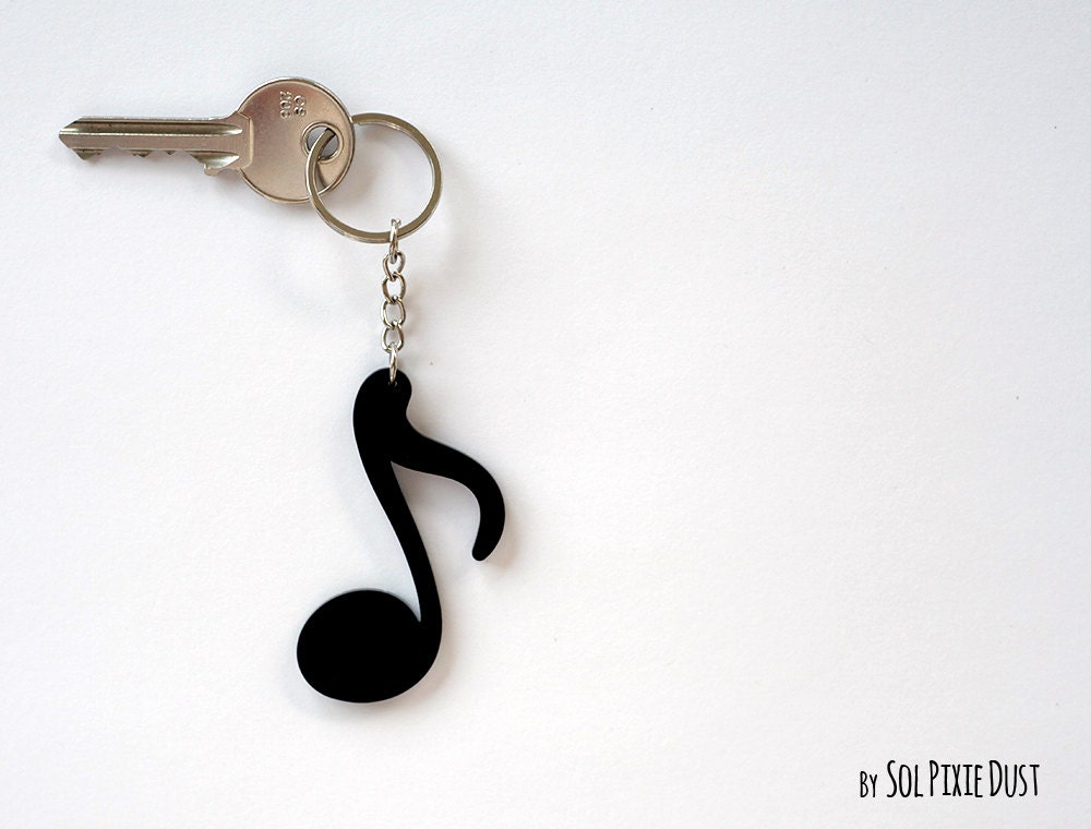 Key chain Music Note | Etsy