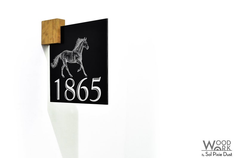 Modern Projecting Sign Black Aluminum ACP Fiber Laser - Etsy