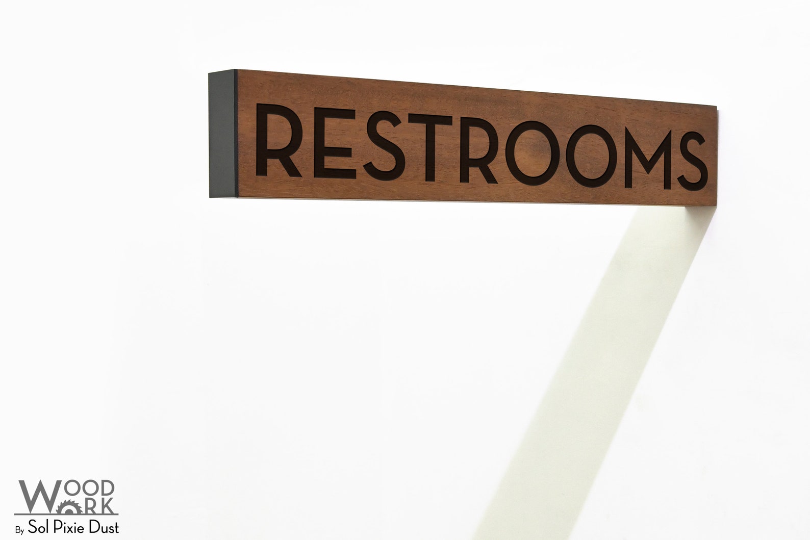 Custom Directional Sign - Restrooms Sign - Bathroom Sign - Wheelchair ...