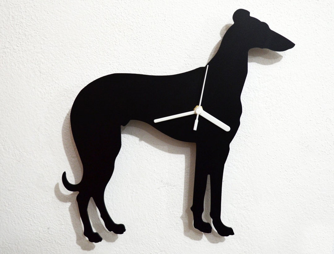 Greyhound Dog - Wall Clock Silhouette - Etsy