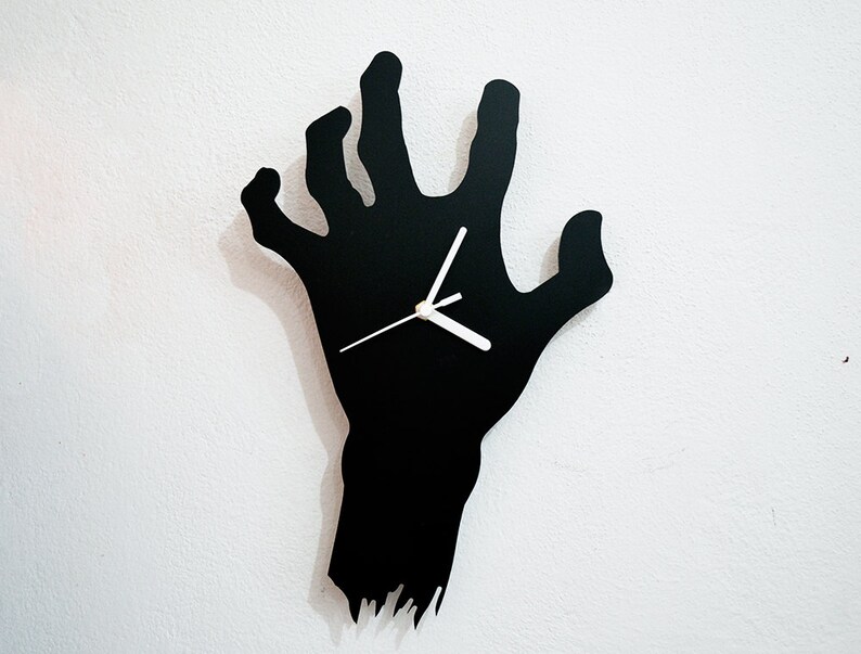 Halloween Night of the Living Dead Zombie Hand Wall Clock - Etsy
