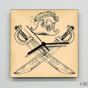Pirate Swords, Wall Clock - Kids Nursery Room, Teens Room, Baby Room ...