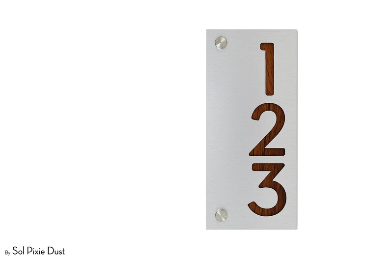 Modern House Numbers Small Rectangle Alucobond With Alucobond - Etsy