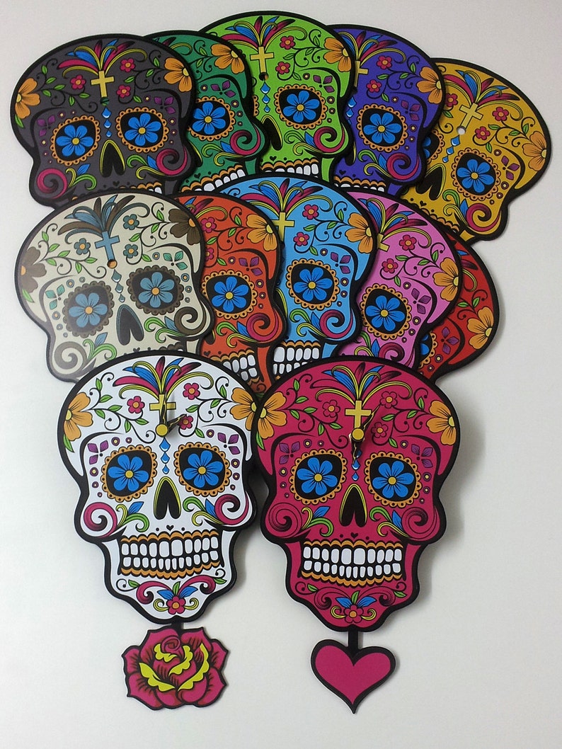 Orange Sugar Skull - Day of the Dead -dia De Los Muertos - Calavera ...