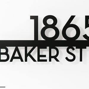 Modern House Numbers - Black With Black Acrylic - Contemporary Street ...