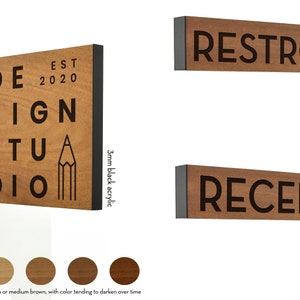 Modern Butcher Shop Sign - Wooden Business Sign - Custom Engraved Logo ...