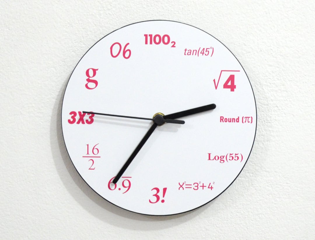 Mathematics - Wall Clock - Etsy