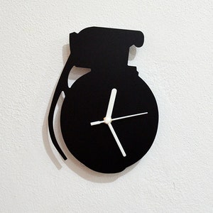 Grenade Silhouette Wall Clock - Etsy