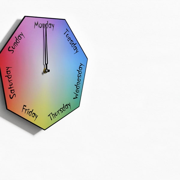 Rainbow Wall Clock - Etsy