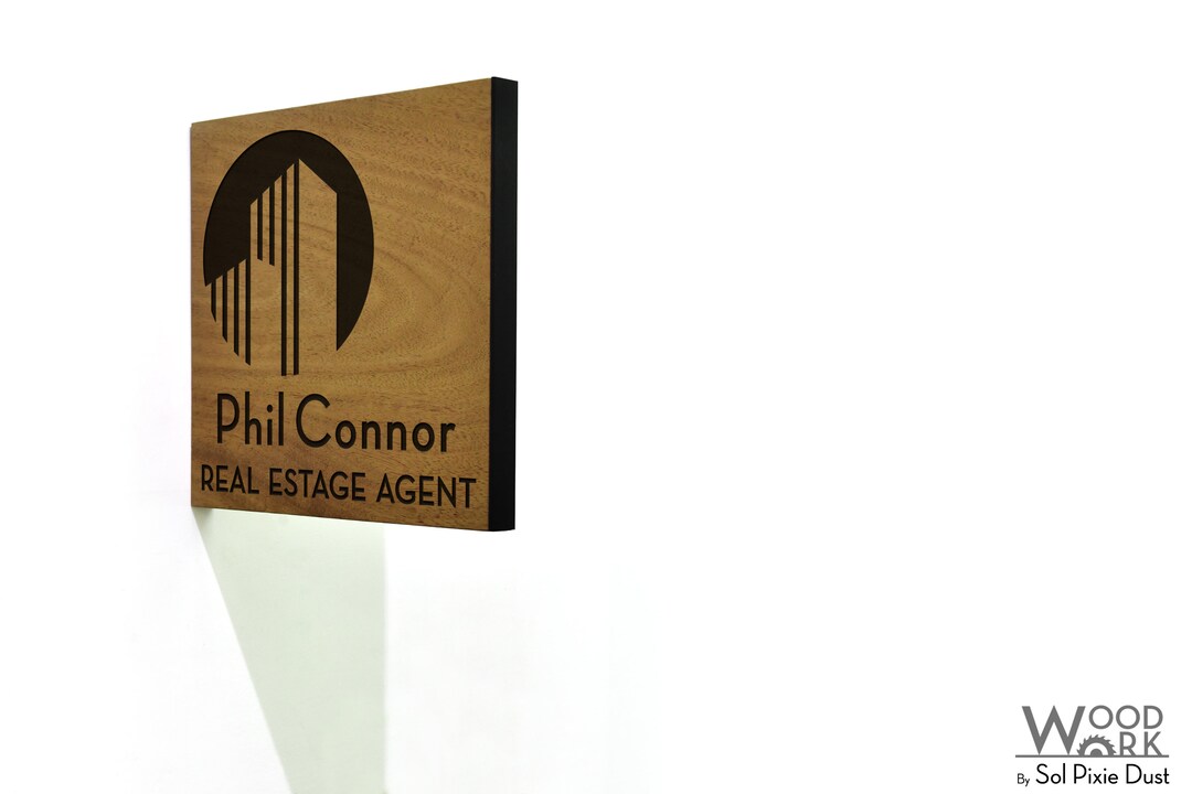 Double Sided Custom Name Projecting Sign - Office Decor - Real Estate ...