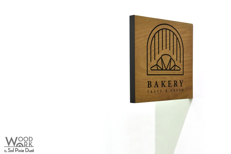 Double Sided Modern Projecting Sign - Custom Business Name Sign ...