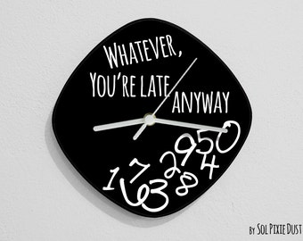 Whatever Wall Clock | Etsy