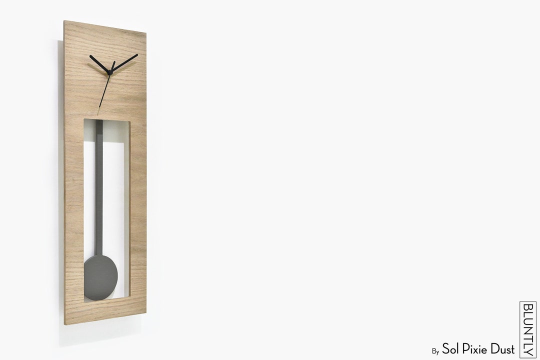 Bluntly Modern Design - Wooden Grandfather Pendulum - Wall Clock ...