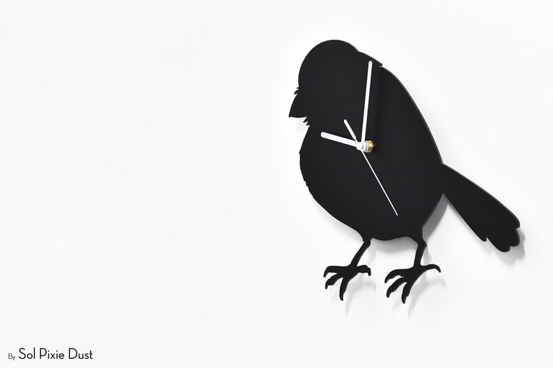 Sparrow Silhouette Wall Clock Sparrow Wall Decor Sparrow - Etsy